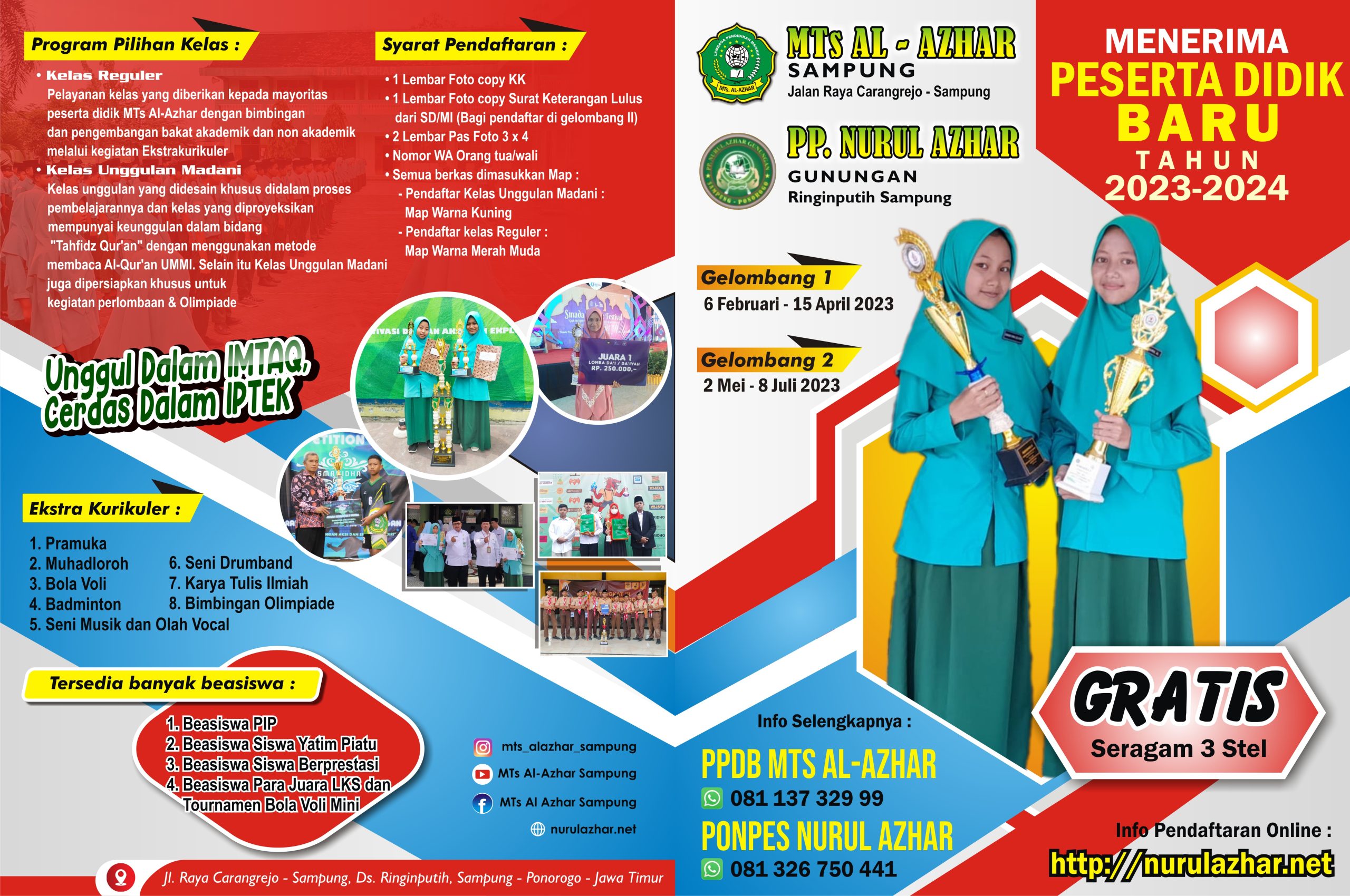 INFO PPDB MTS AL-AZHAR 2023/2024 - PP. NURUL AZHAR. GUNUNGAN